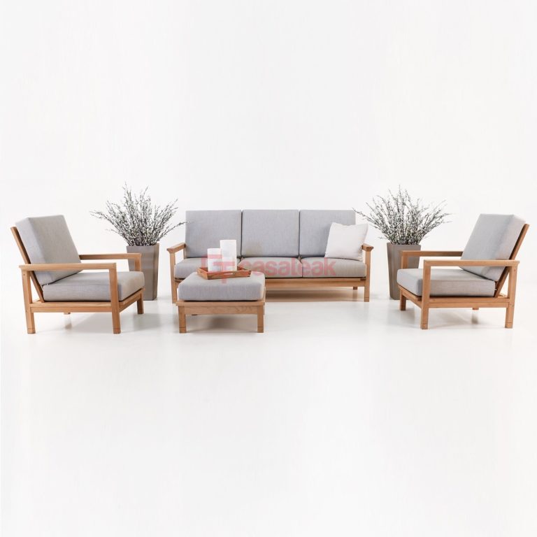 Teak wood sofa, wooden outdoor sofa, teak sofa set for outdoor