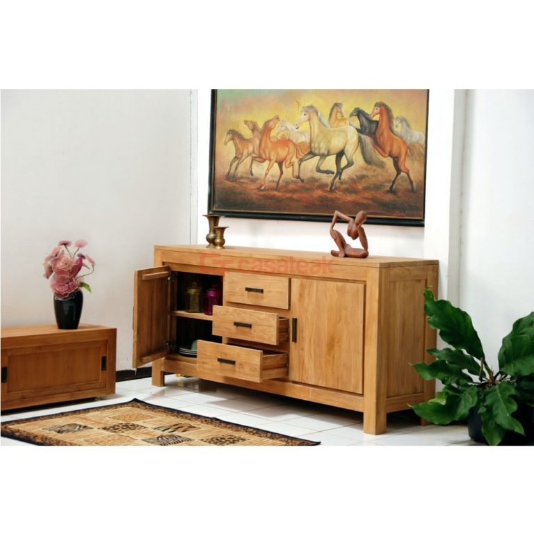 Zen Sideboard KL, Teak Wood Sideboard, Indoor Teak Furniture PJ