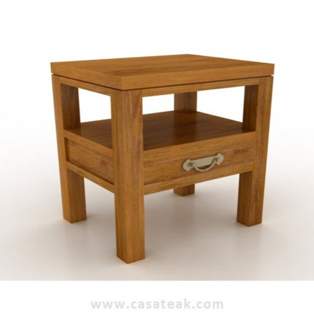 Teak Wood Bed Side Table and Modern Bed Room Funriture KL