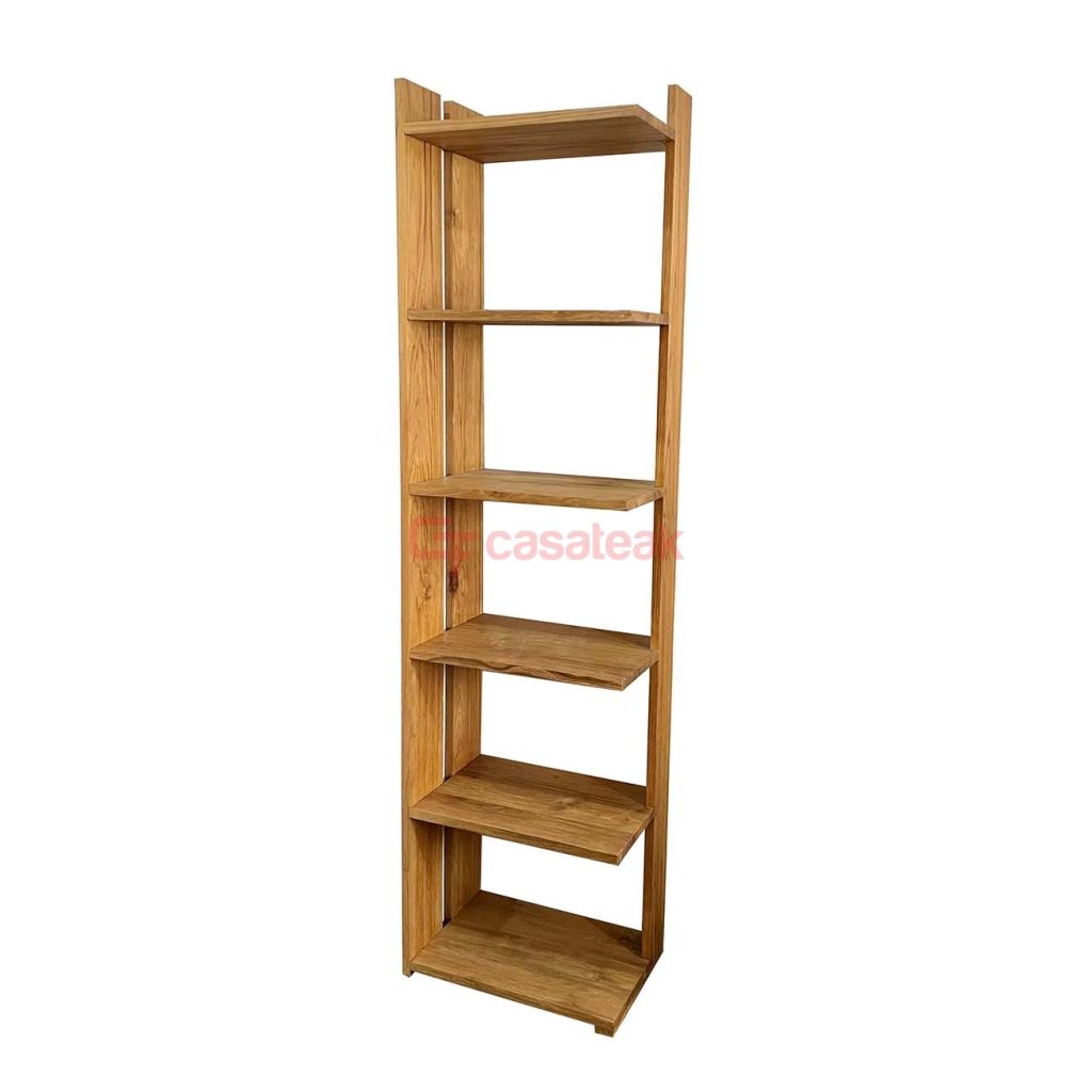 Modern Teak Wood Corner Bookshelf Design, Home Furniture KL