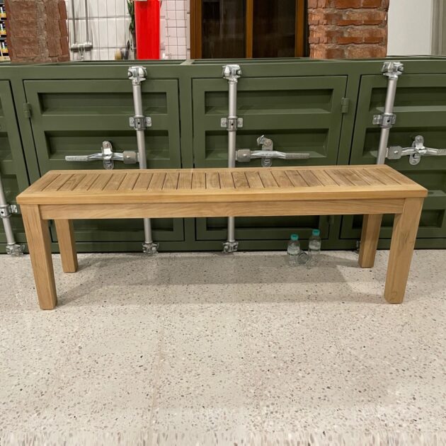 Teak Backless Outdoor Bench , Outdoor Garden Benches KL